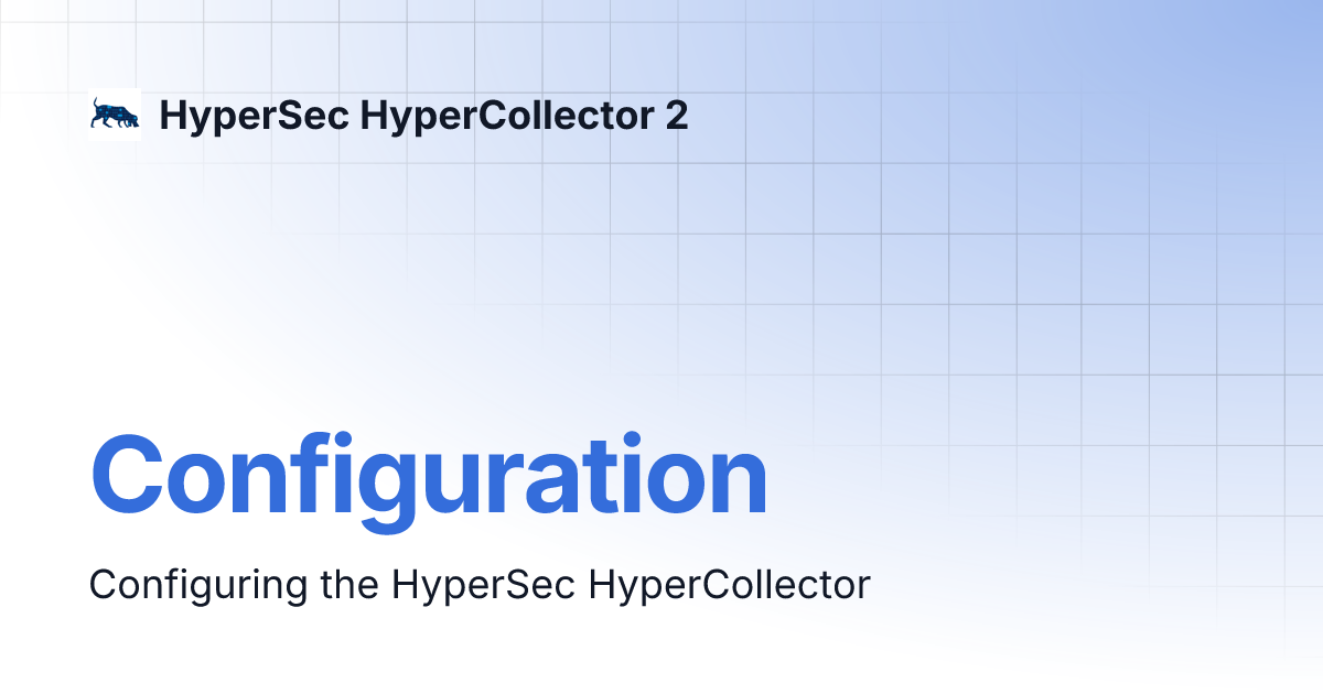 Configuration | HyperSec HyperCollector 2